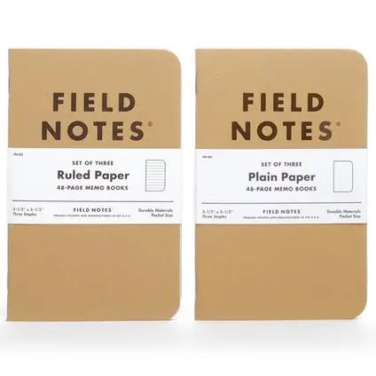 Field Notes Original Kraft 3-Pack – Sunbeam General Store
