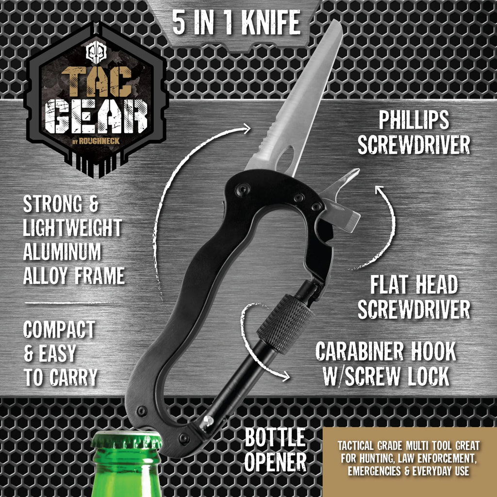 Roughneck 5-In-1 Carabiner Knife Tool – Sunbeam General Store