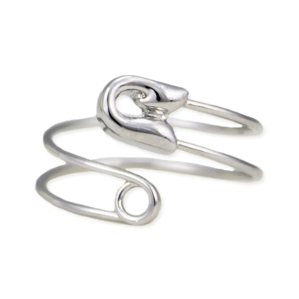 Silver Safety Pin Wrap Ring – Sunbeam General Store
