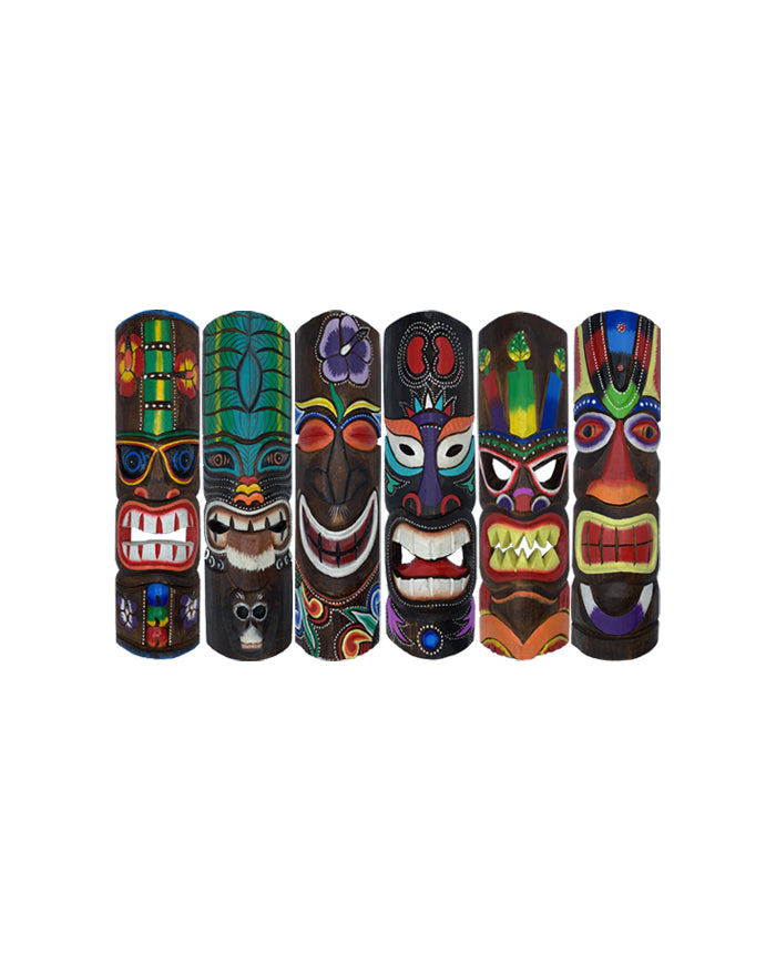 19.5" Wood Color Tiki Mask – Sunbeam General Store