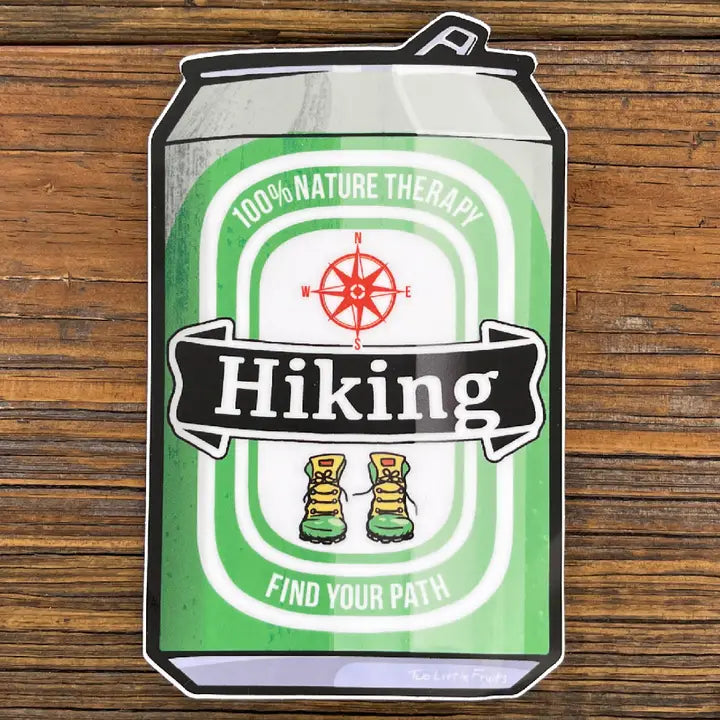 Hiking Beer Can Sticker – Sunbeam General Store