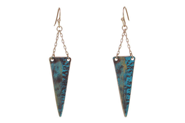 Triangular Patina Earrings – Sunbeam General Store