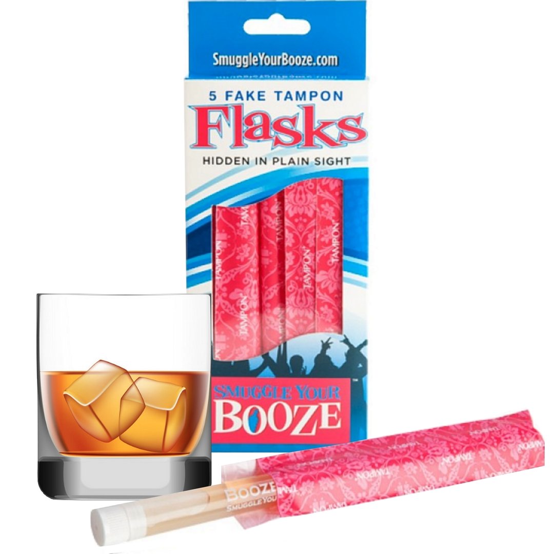 Smuggle Your Booze Fake Tampon Flasks (5) – Sunbeam General Store